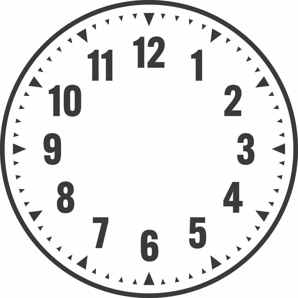 Replacement Clock Face Vinyl Decal Number Style #1 Custom Sizes From 4 ...