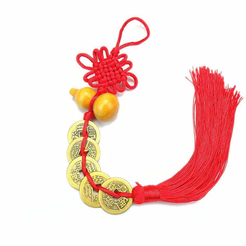 Home Feng Shui Hanging Copper Coin Pendant Chinese Knots Lucky Charm ...