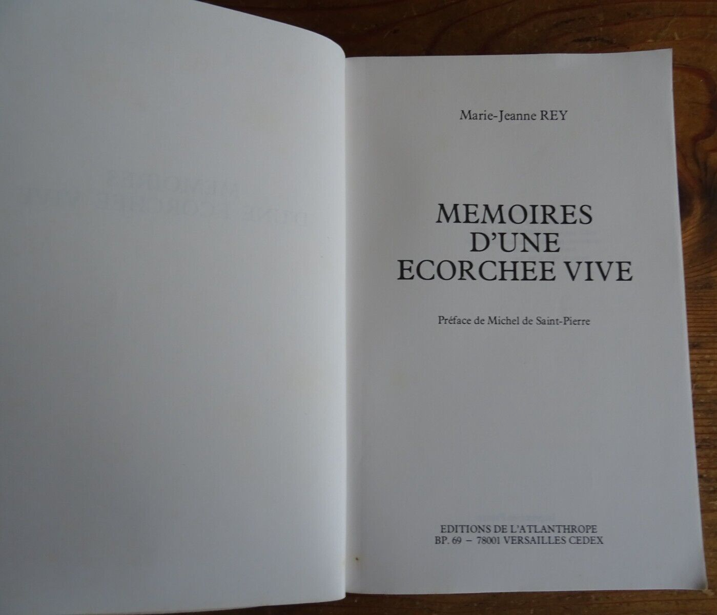 Rey Marie-Jeanne Mémoires D'Une Ecorchée Vive - Alger 1954-1962 | eBay