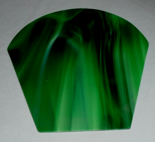 Replacement Green Slag Glass Part for Art Deco Lamps 8" Across Top 4 ...
