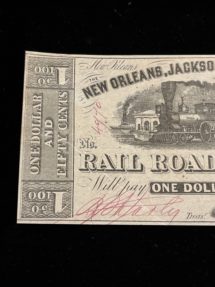 1861 $1.50 NO ,Jackson Great northern New Orleans LOUISIANA Obsolete ...