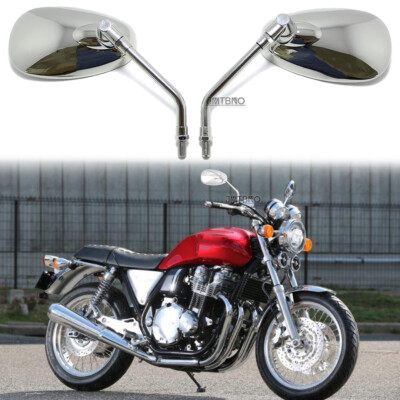 Chrome 10mm Motorcycle Rear View Mirrors For Honda Nighthawk CB 750 650 ...