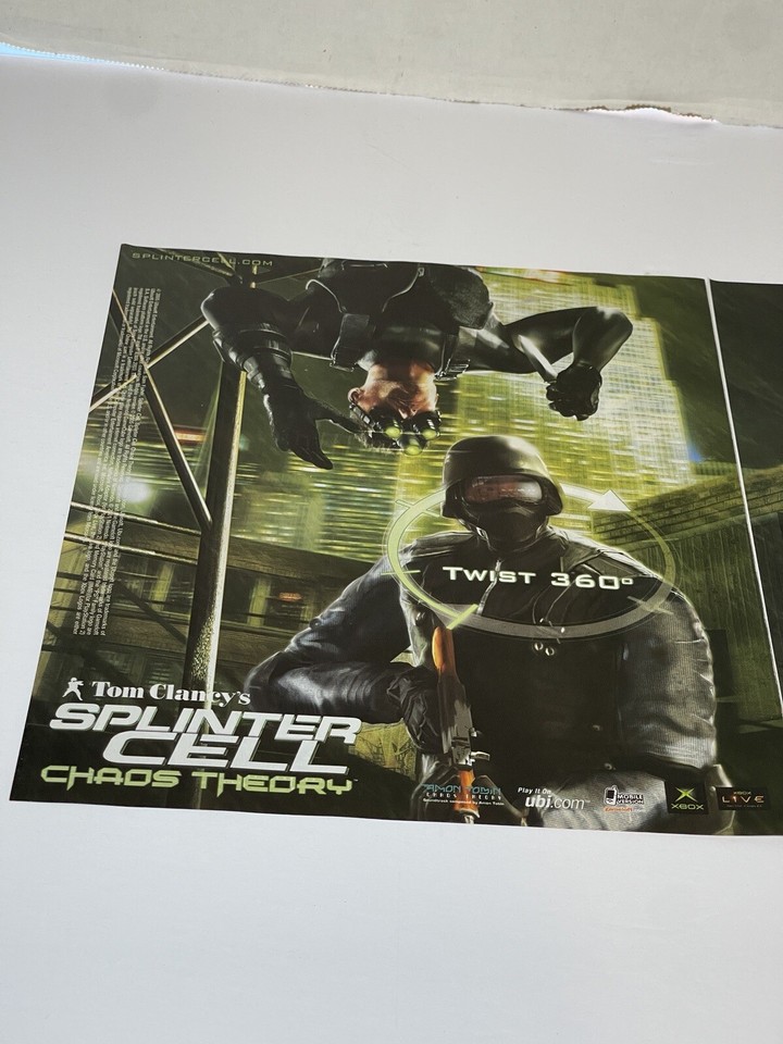2005 Splinter Cell Chaos Theory Sam Fisher Xbox Print Ad Promo Art ...