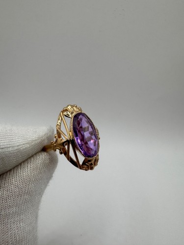 Vintage Soviet USSR Beautiful 14K 583 GOLD Ring Stone Perfect 5.44g - 8 ...