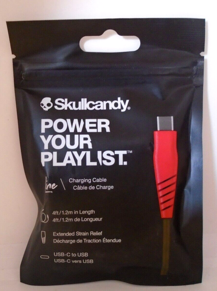 Skullcandy Power your Playlist line charging cable red 4 feet | eBay