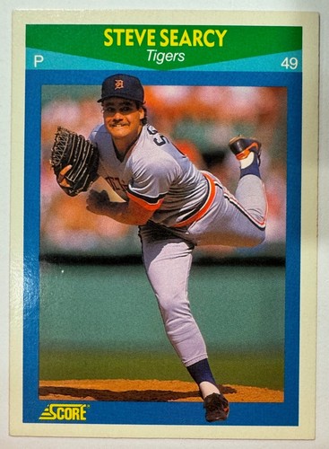 1990 Score #97 Rising Star - Steve Searcy Rookie - Detroit Tigers ...