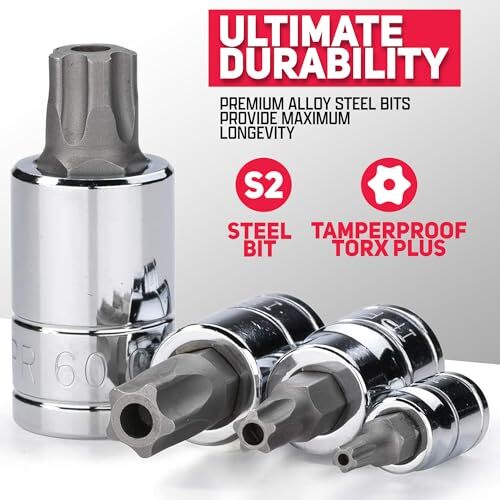 Tamperproof Torx Plus Bit Socket Set,12 PCS, High Impact ABS Blow ...