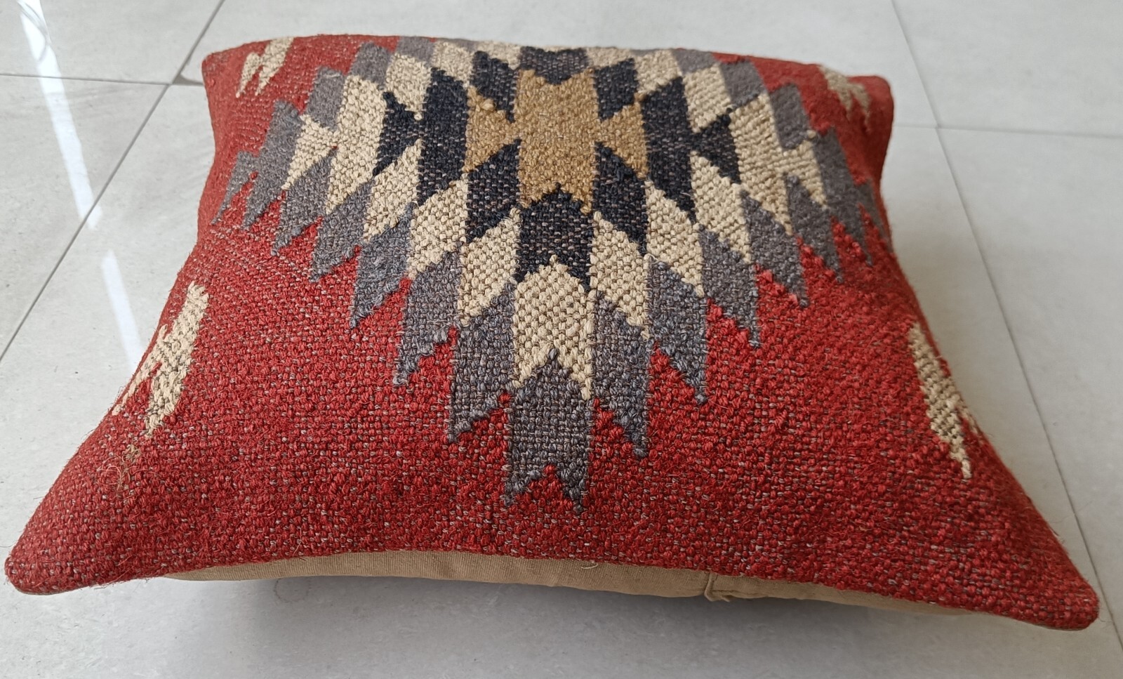Handmade Jute Throw Kilim Cushion Cover Vintage Jute Rug Pillow Case 18 ...