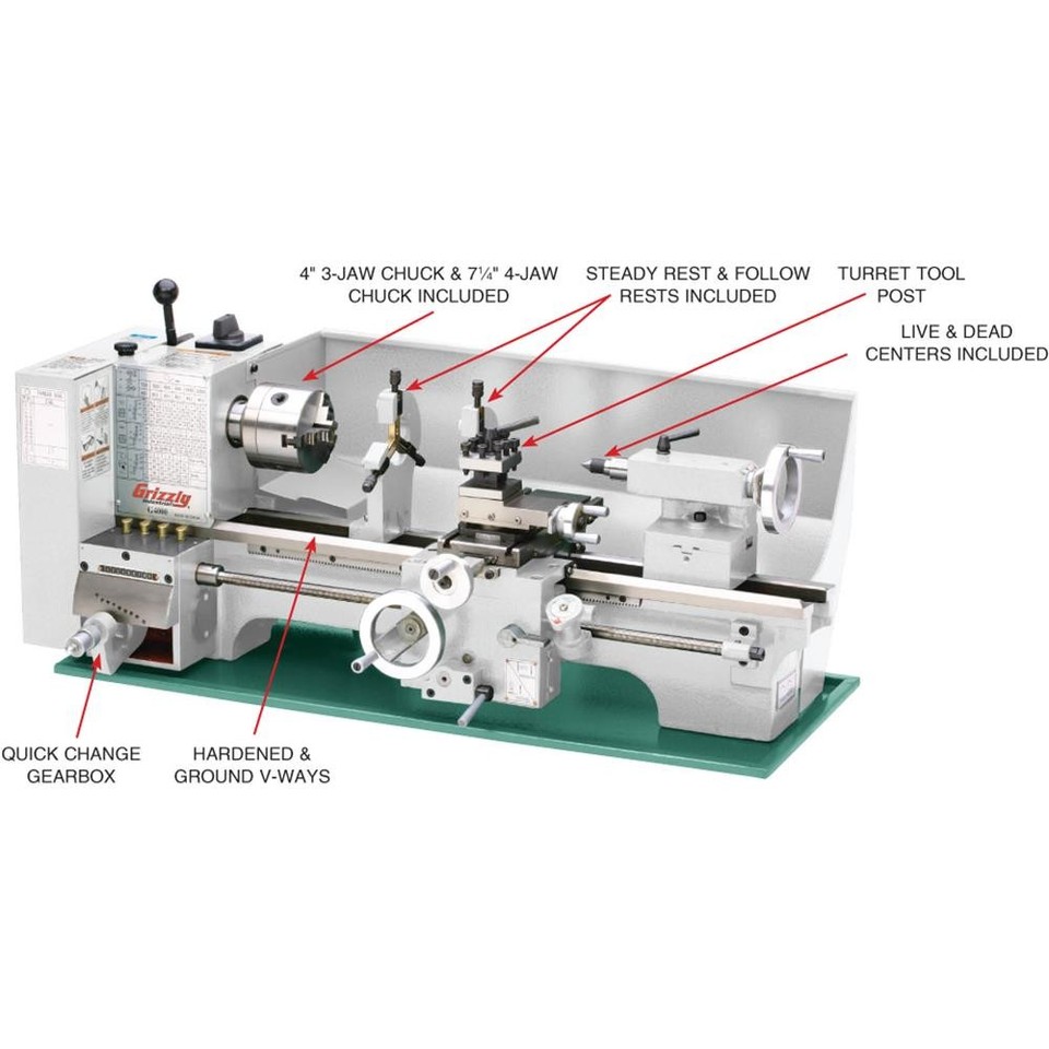 G4000 9" x 19" Benchtop Metal Lathe 690550040009| eBay