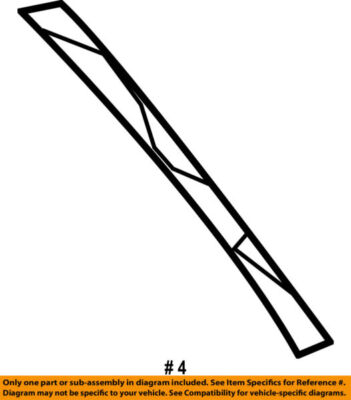 75766-47010 Toyota Moulding, rear door window frame, rear lh 7576647010 ...