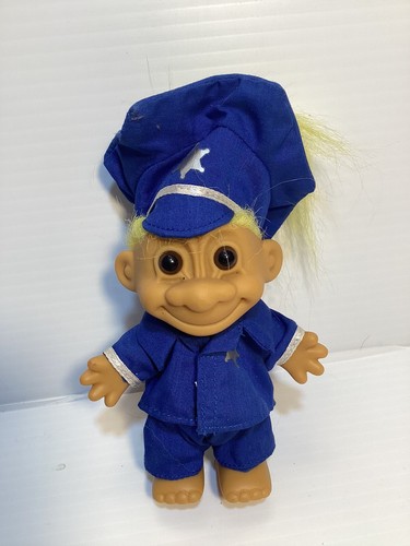 Toy Doll Figure Troll 5” RUSS - Yellow Hair - Policeman - Cop | eBay