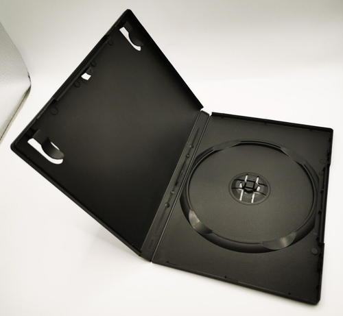 25 Single Black 14mm Quality CD DVD Cover Cases - Standard Size DVD ...