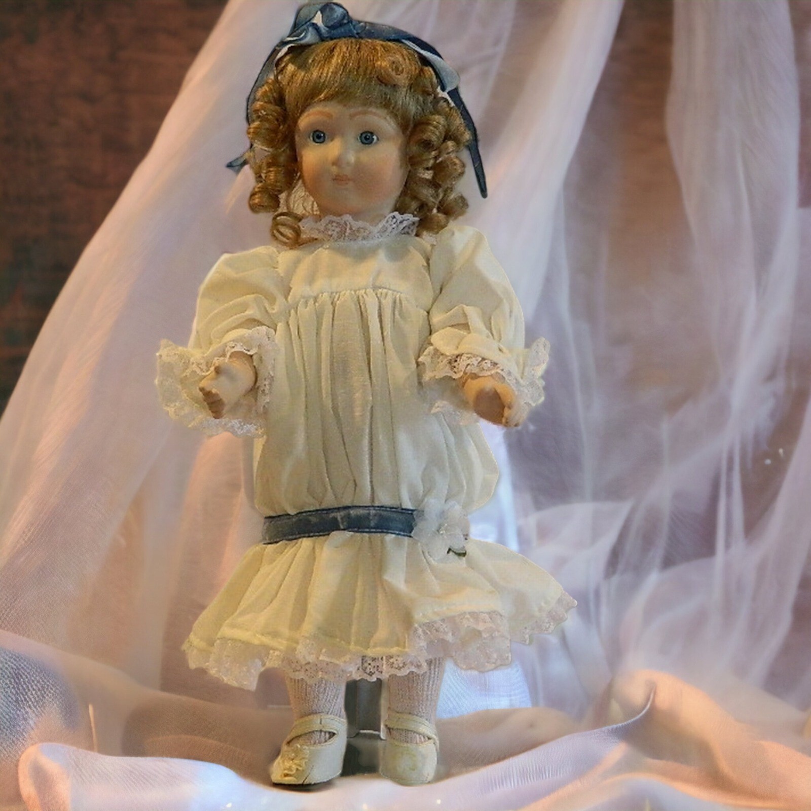 Vintage Long Face Jumeau Reproduction Meg Doll 17" | eBay