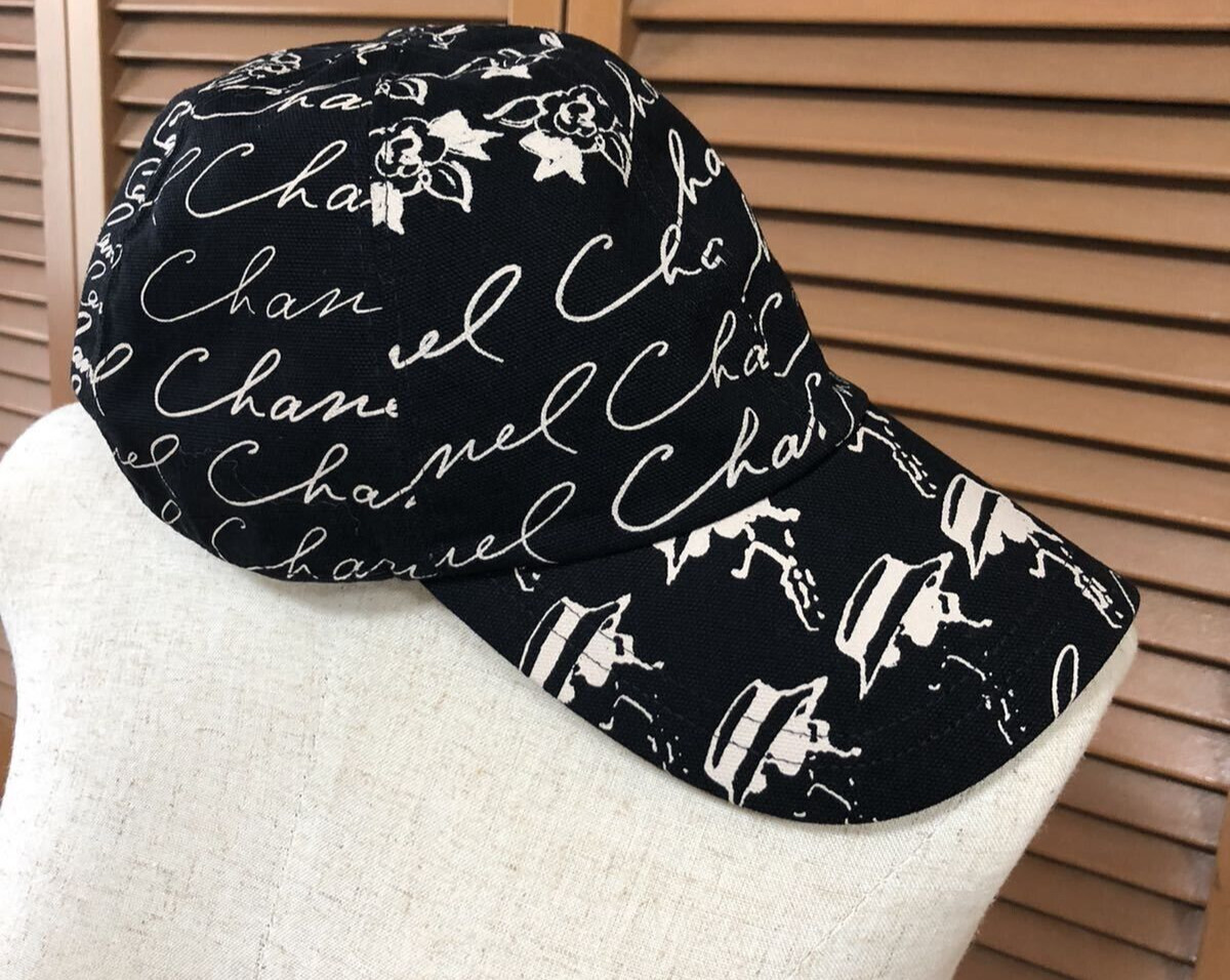 CHANEL Hat Baseball Cap Coco Logo Mademoiselle Canvas… - Gem