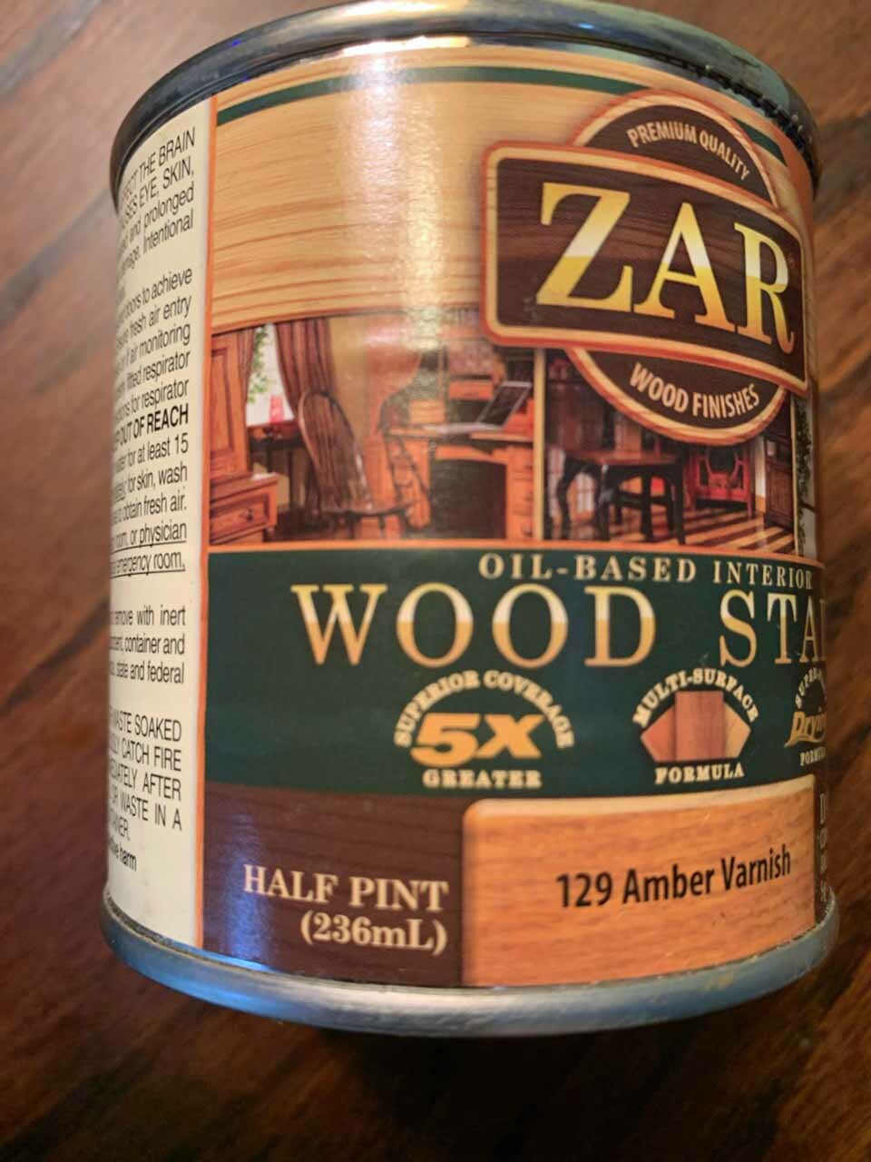 Zar Interior Stain 129 AMBER VARNISH 1/2 pint | eBay
