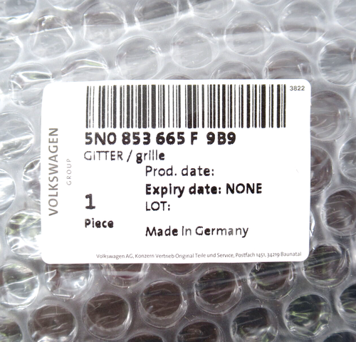 Genuine OEM VW 5N0-853-665-F-9B9 Driver LH Outer Grille 2012-2018 ...