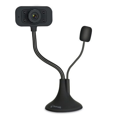 Bonelk Desktop USB Webcam 1080P Full HD Web Camera w/ Flexible Neck for ...