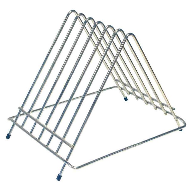 Cutting Chopping Board Rack Stand Catering 6 Slot Stainless Steel Heavy ...