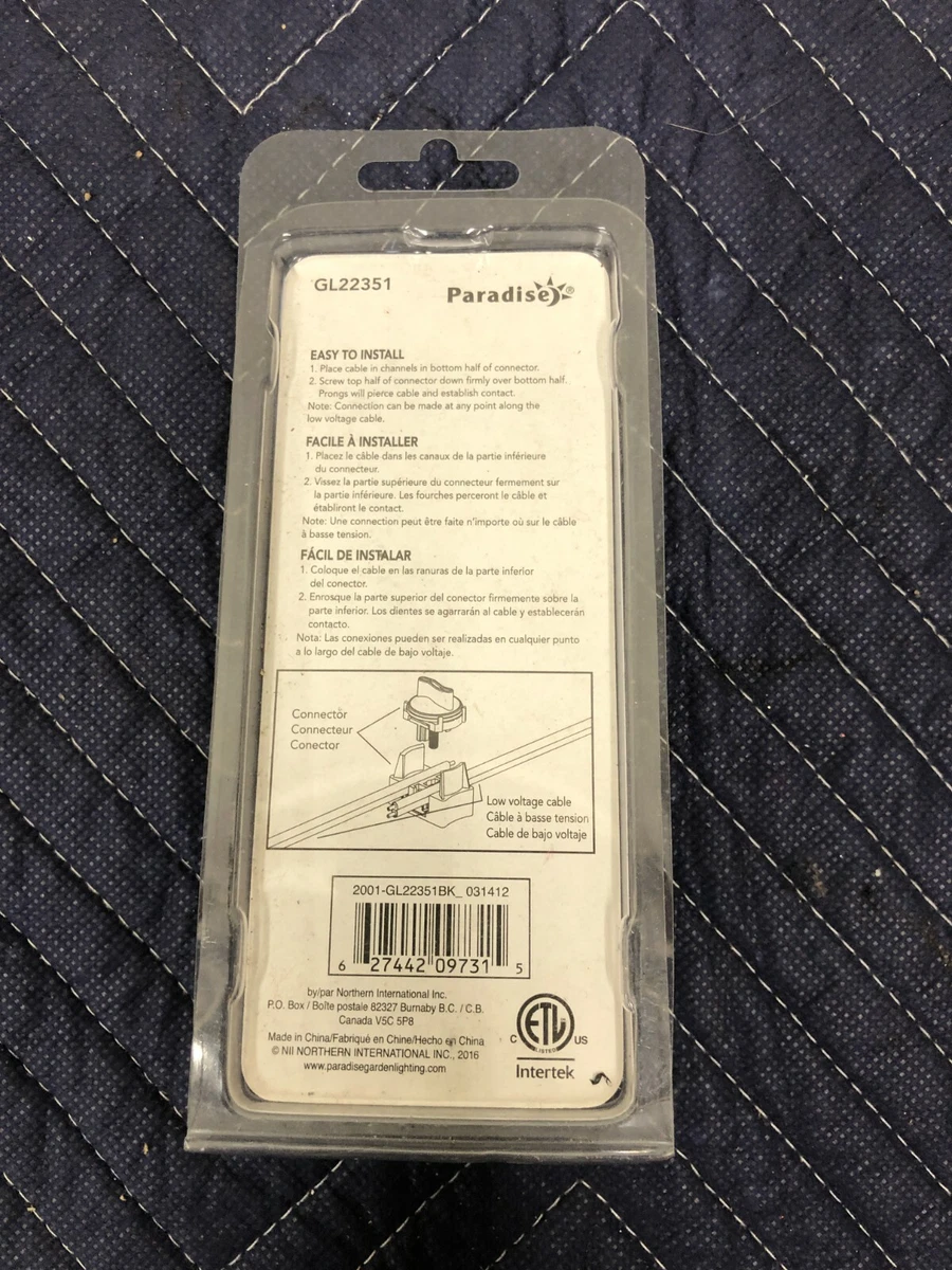 Paradise Gl22351 Plastic Splice Wire Connector For Low Voltage ...