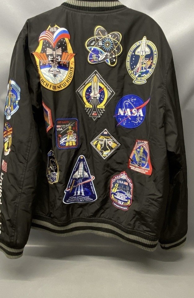 Hudson Outerwear INSANE NASA All Over Patch’s Bomber Jacket Size: 2xL ...
