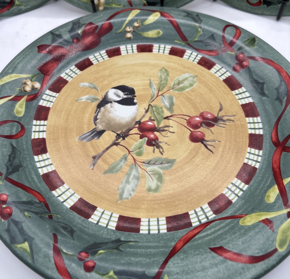 LENOX Set 4 Winter Greetings Everyday Various Birds 10.75" Holiday ...
