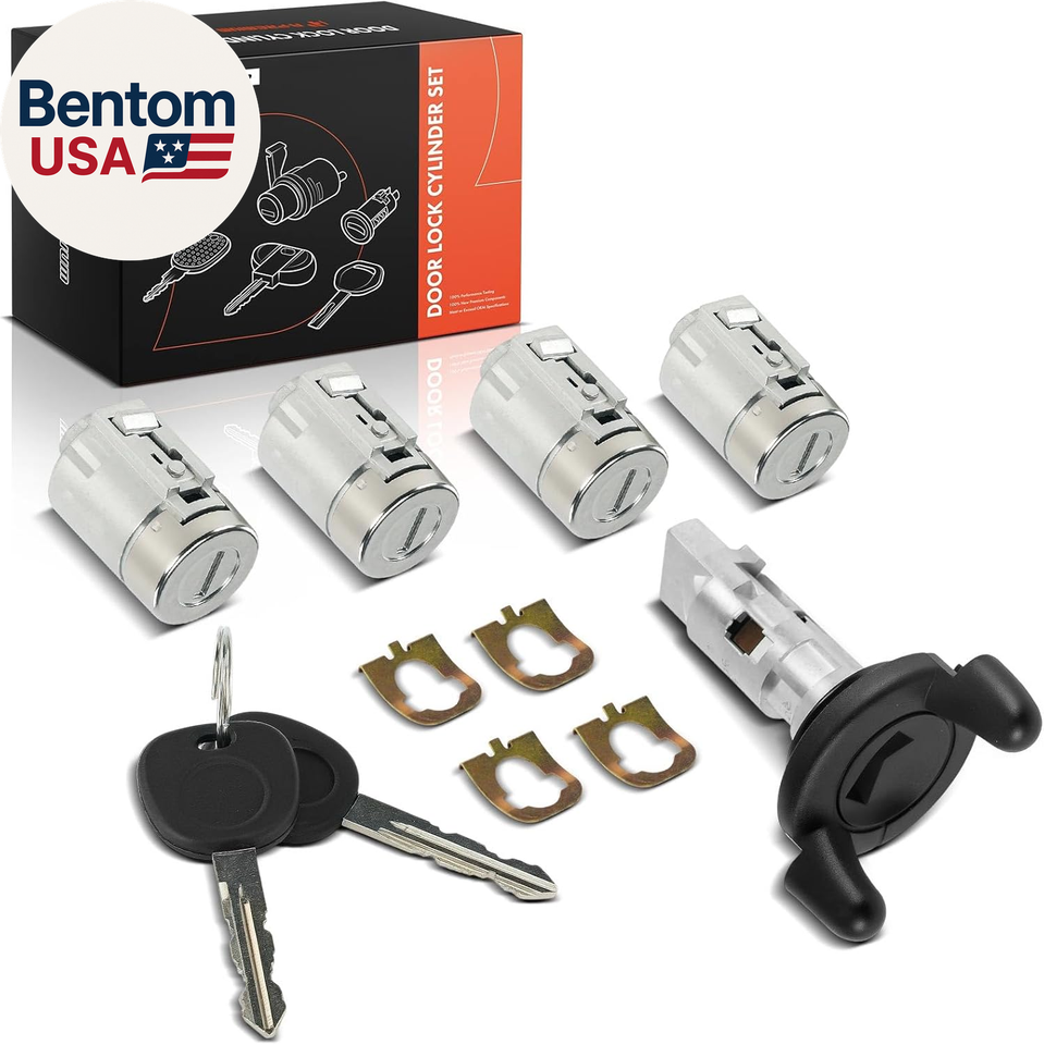Door Lock Cylinder with Key Set Compatible with Chevrolet Express 1500 ...