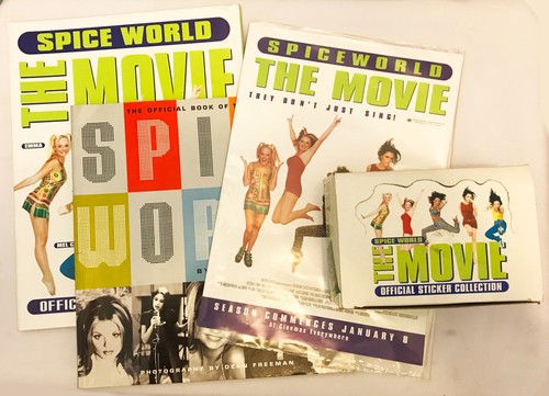 SPICE GIRLS - SPICEWORLD ultimate lot - stickers + book + flyers ...