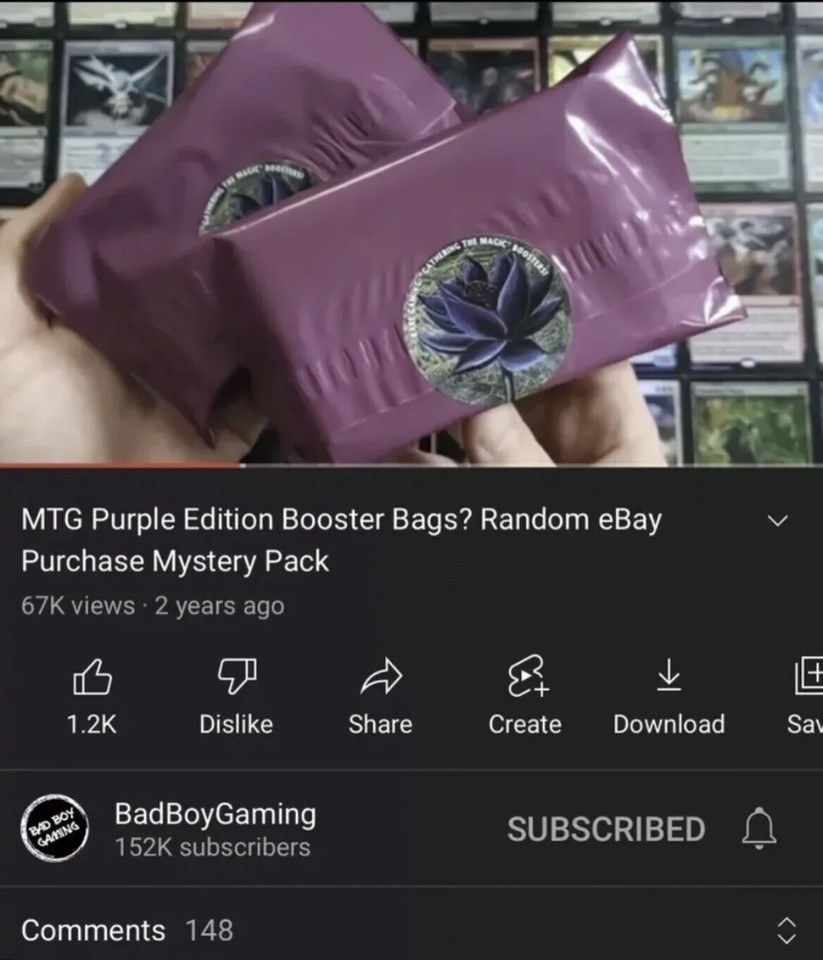 Magic The Gathering booster packs “Gathering The Magic Booster” Bags ...