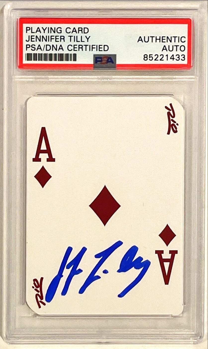 Jennifer Tilly World Series Of Poker WSOP Signed Auto Playing Card PSA ...
