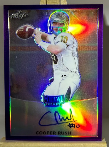 Cooper Rush 5/25 SSP LEAF METAL DRAFT PURPLE PARALLEL HOLO NUMBERED ...