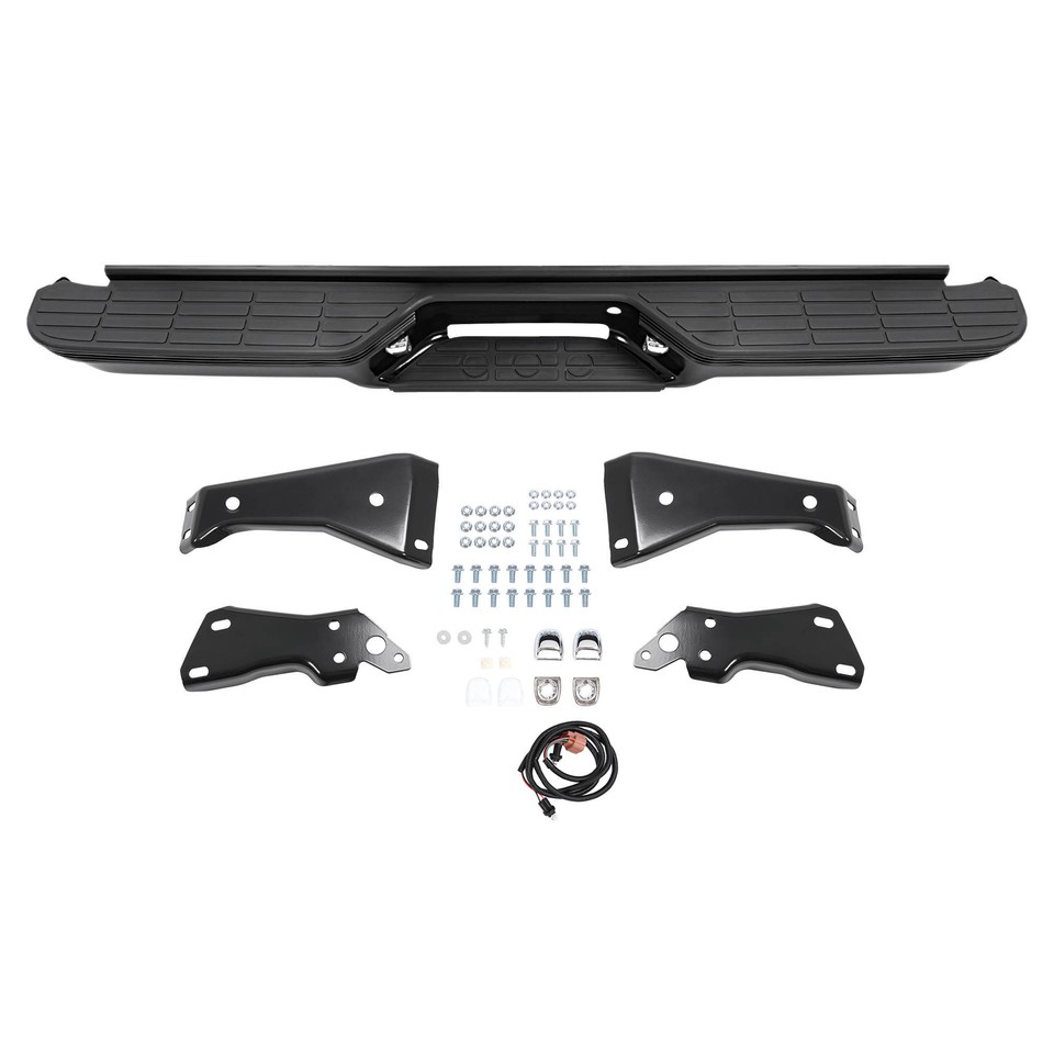 Black Rear Bumper For 1988-2000 Chevrolet C1500 C2500 K1500 K2500 ...