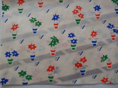 VTG GIFTWRAP WRAPPING PAPER🎄1940's ERA 20"×30" Poinsettia Christmas ...