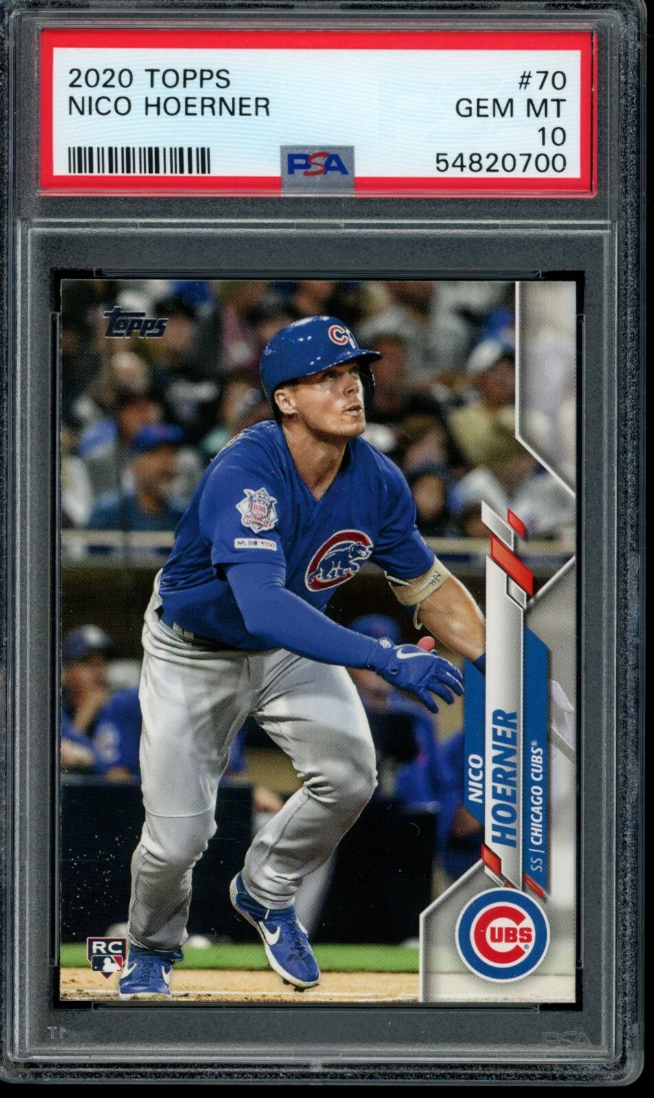 2020 Topps Series 1 #70 Nico Hoerner PSA 10 Gem Mint RC Rookie Card ...