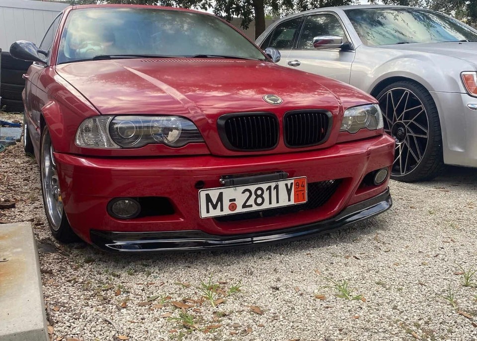 bmw E46 Front lip csl style M3 bumper Splitter spoiler ABS plastic ...