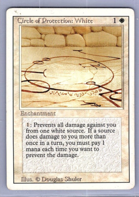 MTG Magic the Gathering Revised Edition Circle Of Protection White LP ...