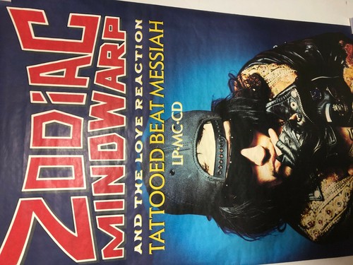 HUGE SUBWAY POSTER Zodiac Mindwarp Tattooed Beat Messiah 1988 rock hair ...