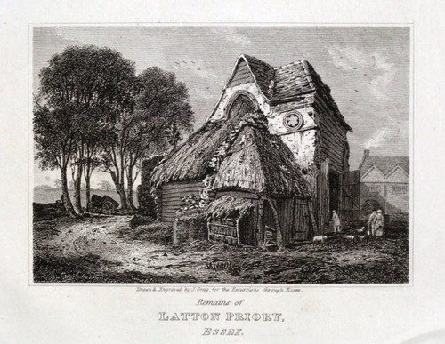 LATTON PRIORY, MARK HALL, HARLOW, ESSEX, Original antique print 1818 | eBay