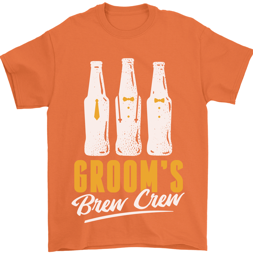Grooms Brew Crew Beer Mens T-Shirt 100% Cotton | eBay UK
