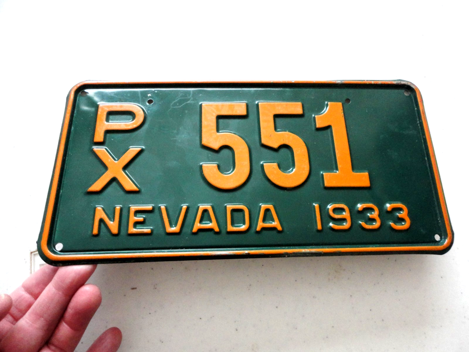 NOS 1933 Nevada Private Carrier License Plate 551 | eBay