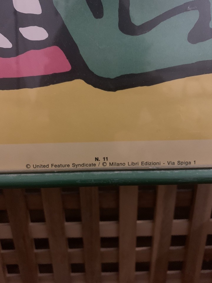 VINTAGE PEANUTS SCHULZ CHARLIE BROWN POSTER ORIGINALI UNITED FEATURE ...