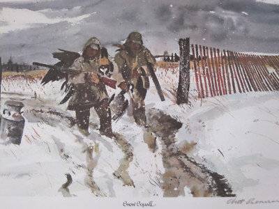 SNOW SQUAW - A GOOSE HUNTING PRINT IN WINTER - BY CHET RENESON | eBay
