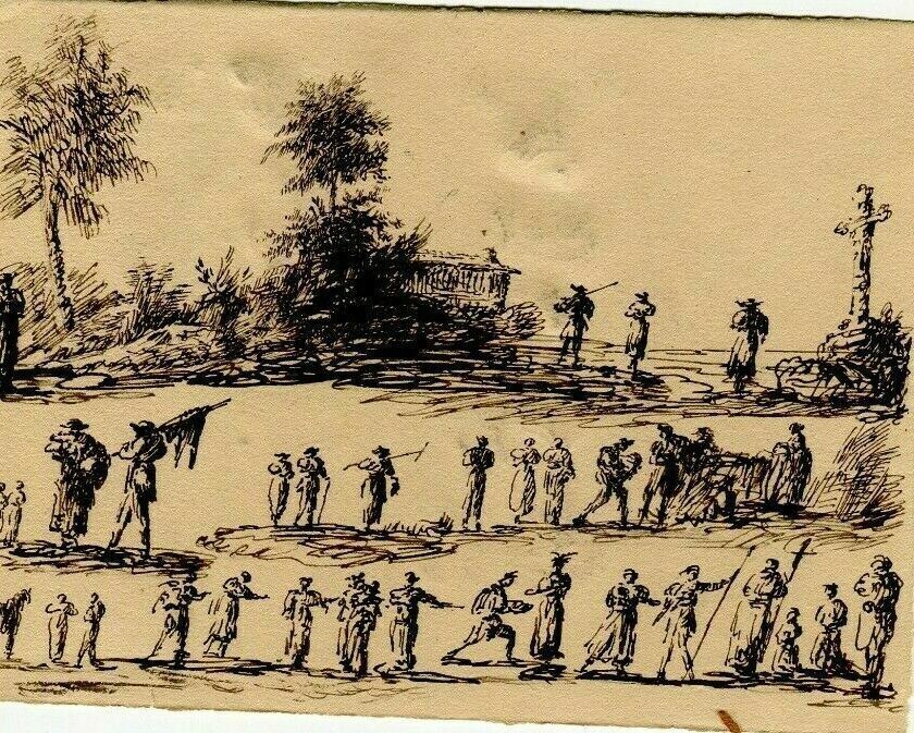 Antique Ink Drawing Original 19th century Figures, Portraits, Men | eBay