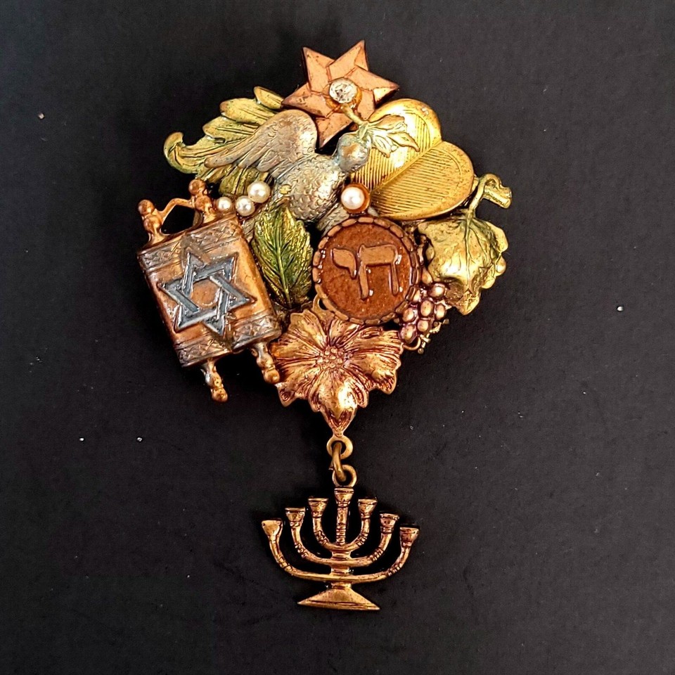Vintage Gold & Silver M.Katz Modernist Pins Brooch Pendants & Other ...