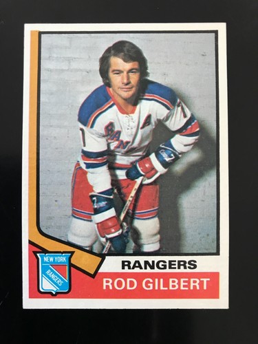 1974-75 Topps Rod Gilbert #201 New York Rangers HOF NMMT | eBay