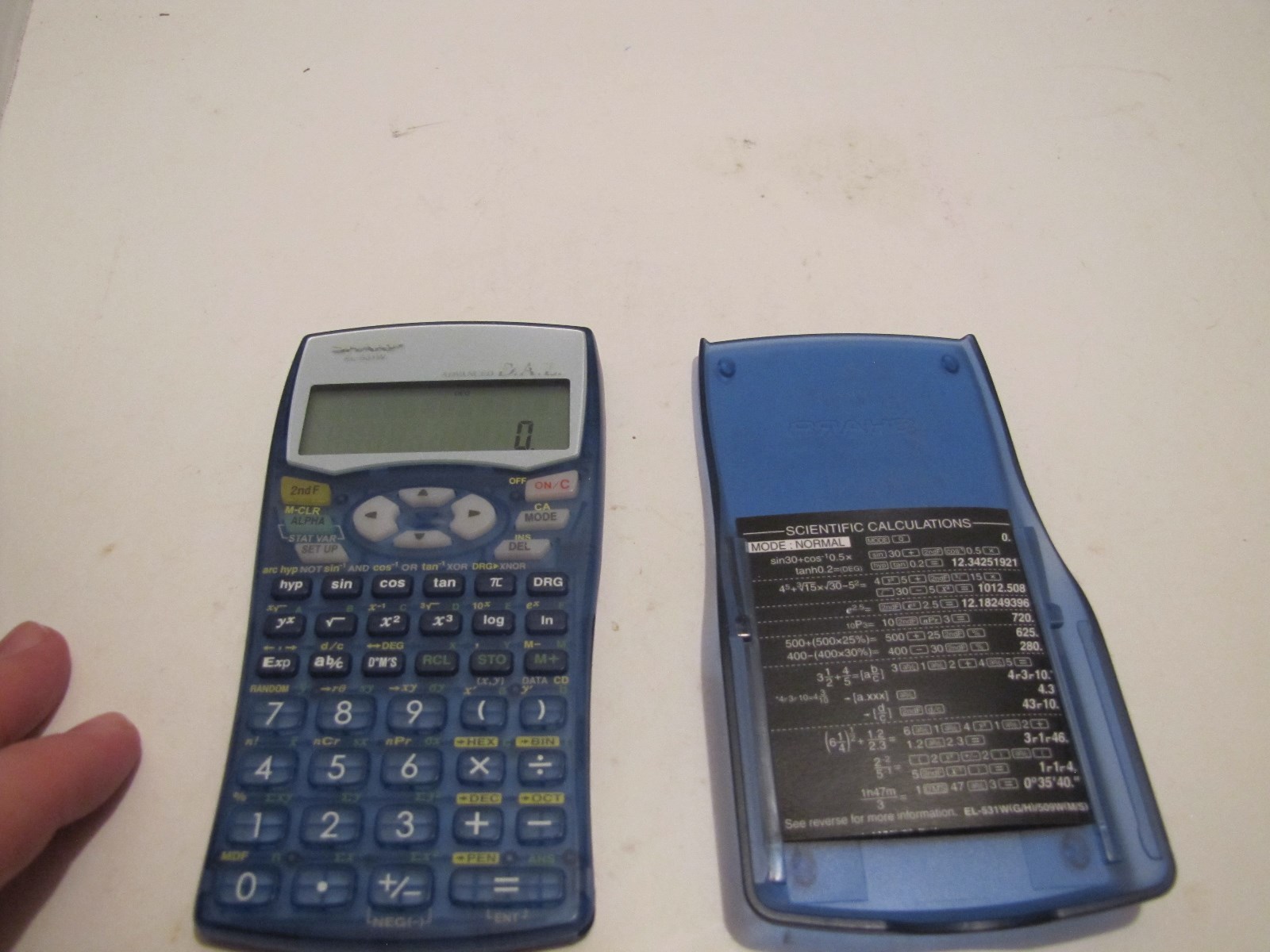 SHARP EL-531W SCIENTIFIC CALCULATOR ADVANCED D.A.L. BLUE CASE WORKS. | eBay