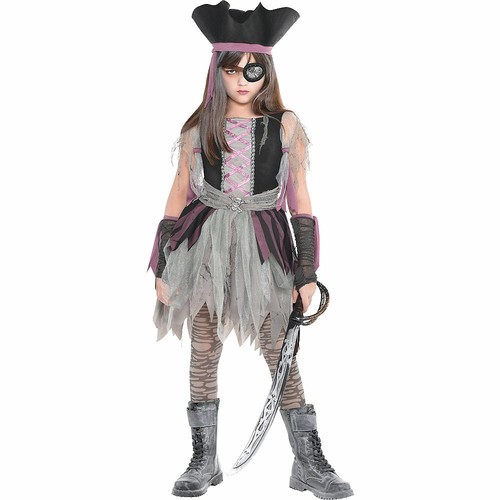 HAUNTED PIRATE HALLOWEEN COSTUME WENCH CREW SHIP GIRLS DRESS CHILD ...
