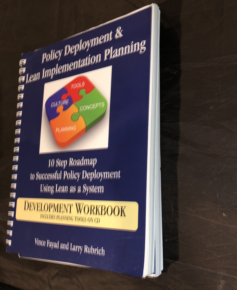 Policy Deployment & Lean Implementation Planning 10 Step Workbook Fayad Rubrich 9780979333125| eBay