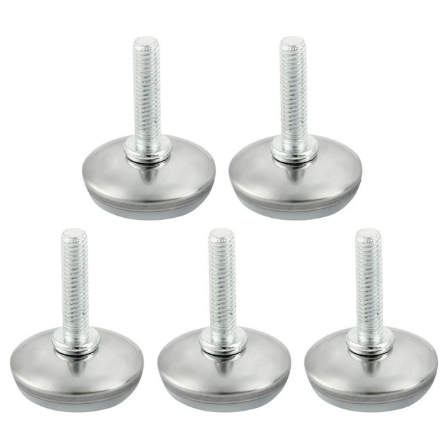 4 Adjustable Threaded Plastic Base Furniture Glides For Leveling Feet ...