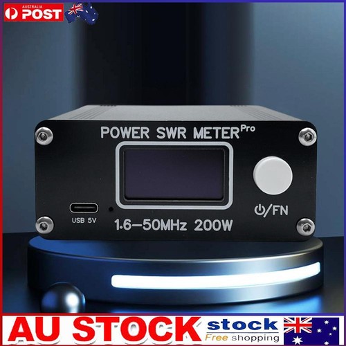 HF Shortwave PWR SWR Meter Pro 1.6-50MHz Power Standing Wave Meter 0.5W ...