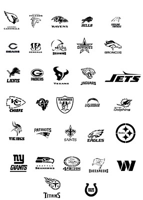 NFL Stencils complete set of every NFL team - 32 stencils | eBay